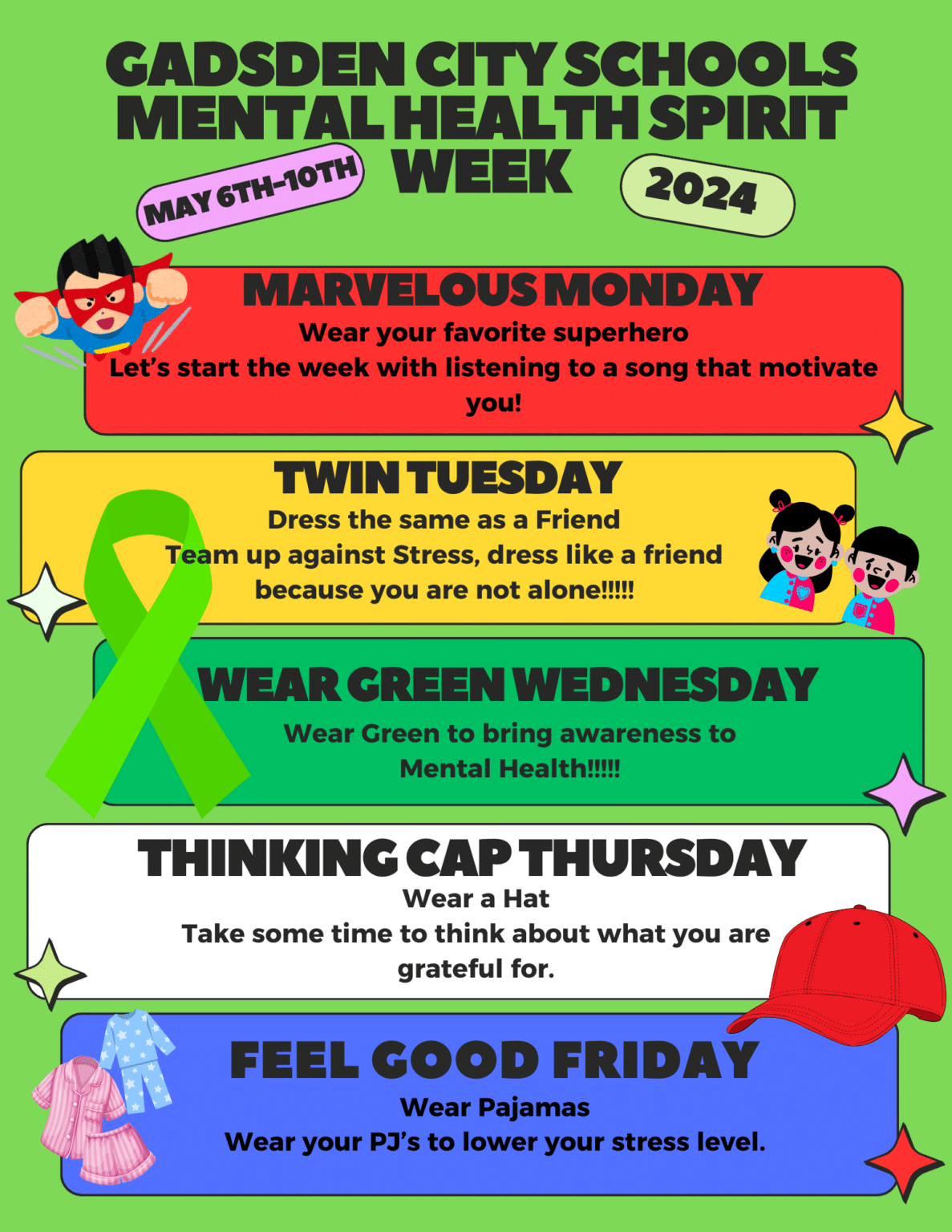 Mental Health Spirit Week - Gadsden City Schools